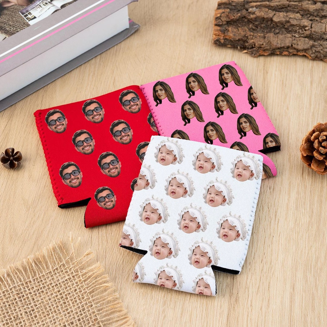 Face Photo Can Cooler, Custom Photo Insulated Can Cooler, Fuuny ...