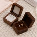 Wooden Proposal Ring Box, Customized Wooden Double Ring Box, Engraved ...