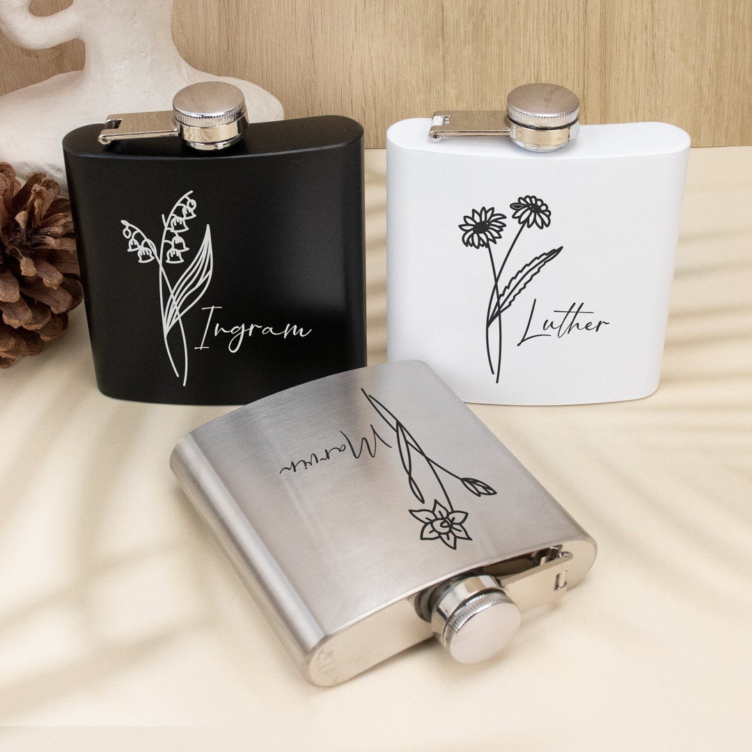 Personalized Flask,bridesmaid Flask,hip Flask for Women,flask With ...