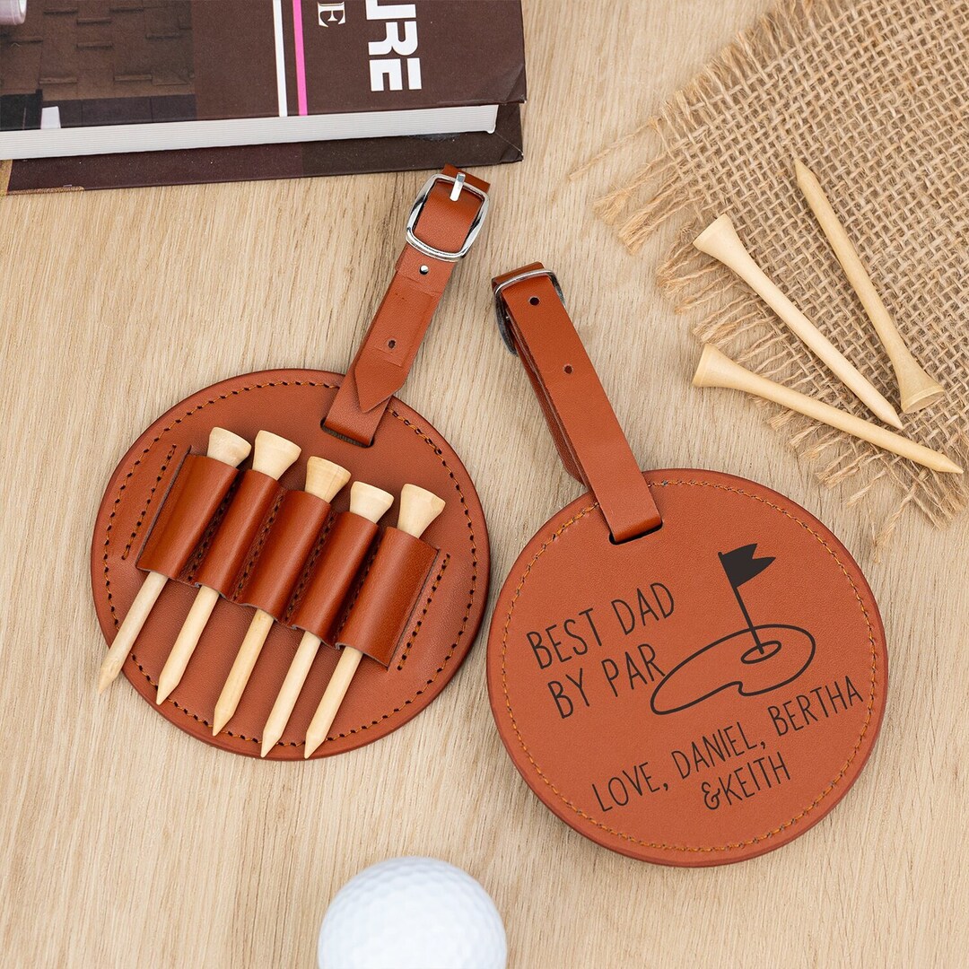 Personalised Fathers Day Gift Golf, Best Dad by Par, Golf Tee Holder ...