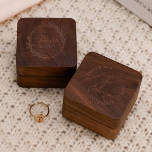 Wooden Ring Box for Proposal,personalized Engraving Ring Box,wedding ...