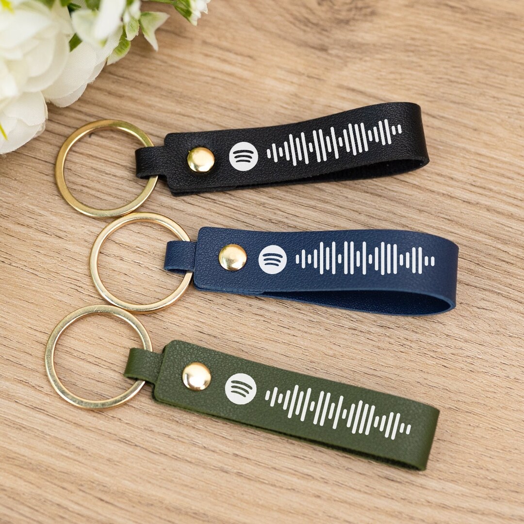 Scannable Music Code Keyring,personalized Spotify Keychain,birthday ...