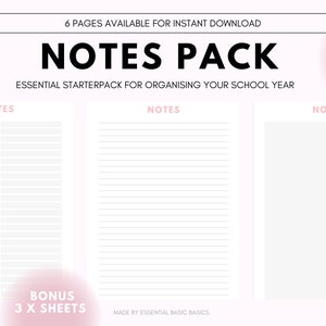 Printable Lined Note Taking Notes Template A4 Size - Etsy