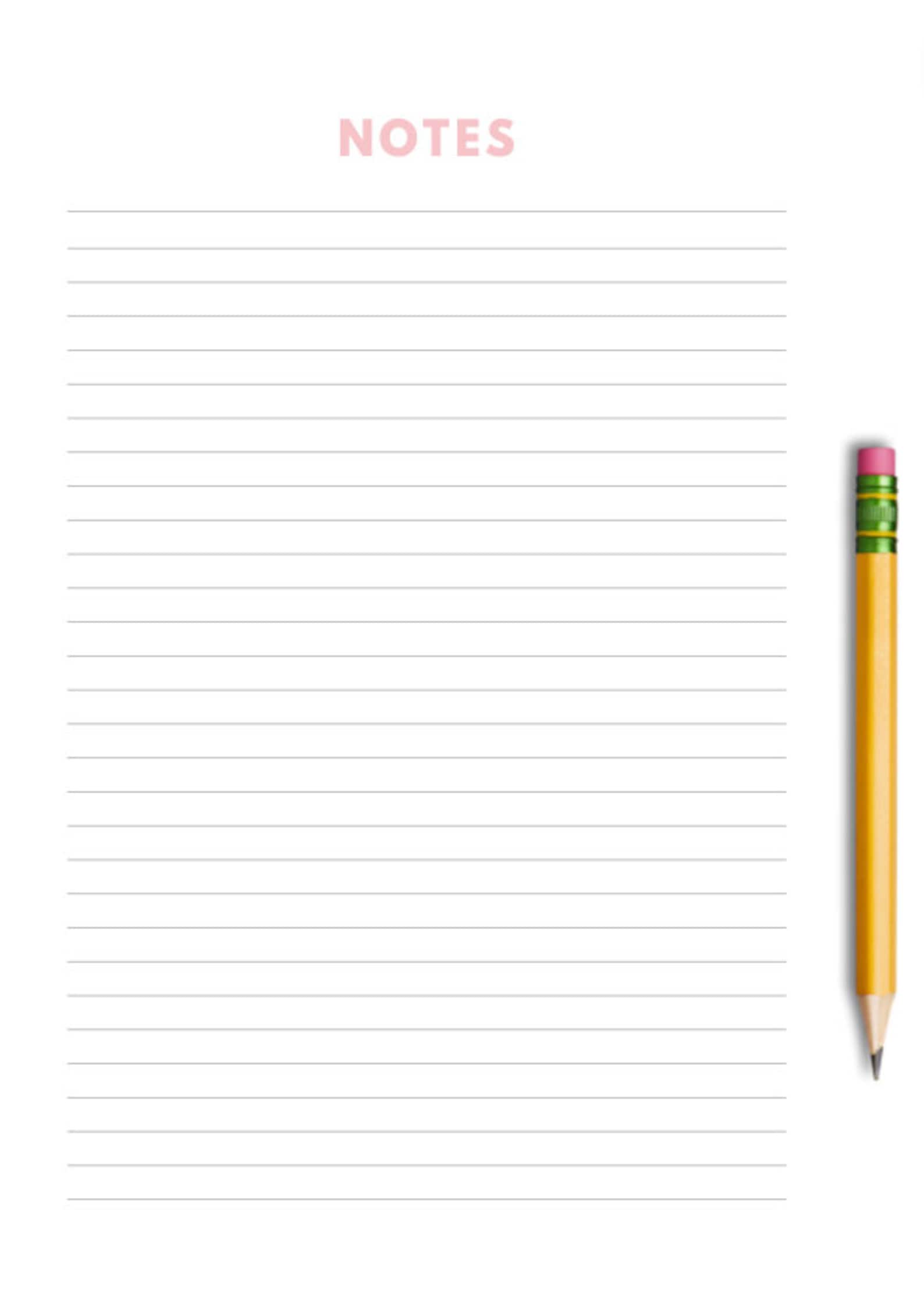 Printable Lined Note Taking Notes Template A4 Size - Etsy