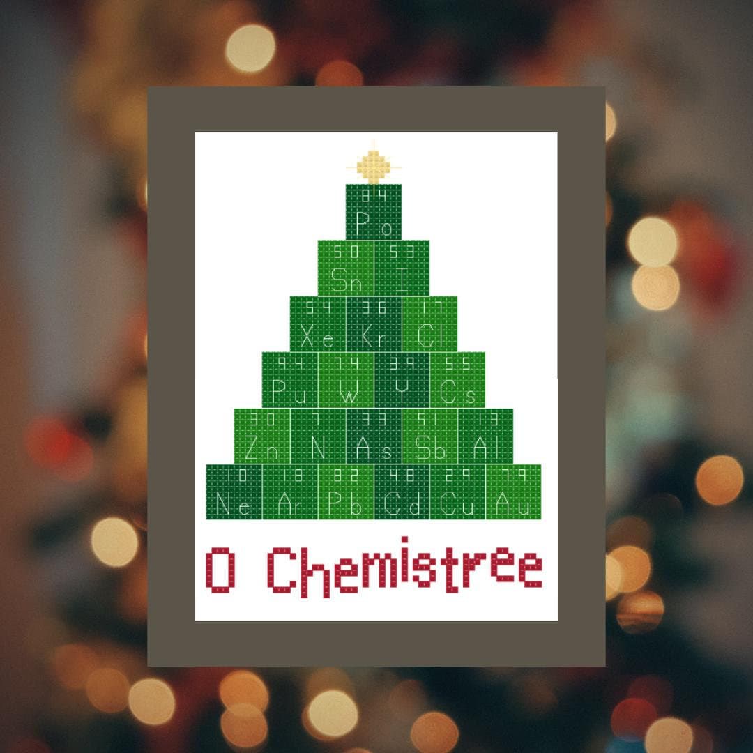Christmas Tree chemistree Chemistry Nerd/geek Table of Elements Desk ...