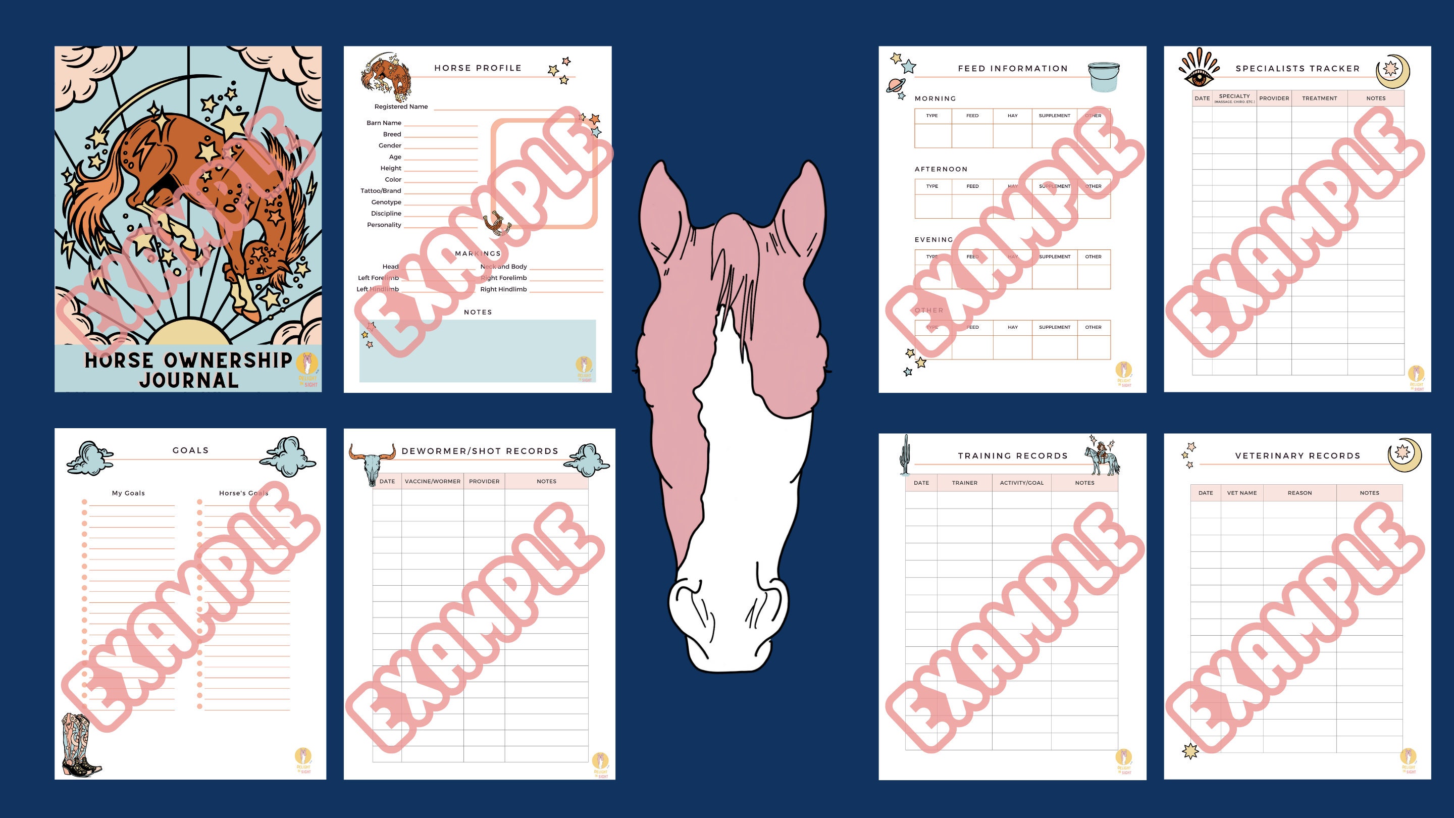 Horse Ownership Notebook, Record Keeper, Feeding Information ...