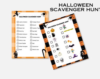 Halloween Scavenger Hunt Halloween Hunt Halloween Games for Kids or ...