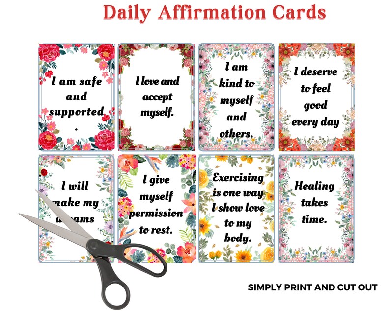 63 Daily Affirmation Cards Printable, Affirmation Cards Digital, Vision ...