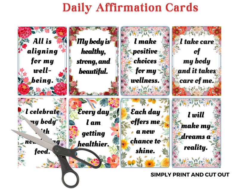 63 Daily Affirmation Cards Printable, Affirmation Cards Digital, Vision ...