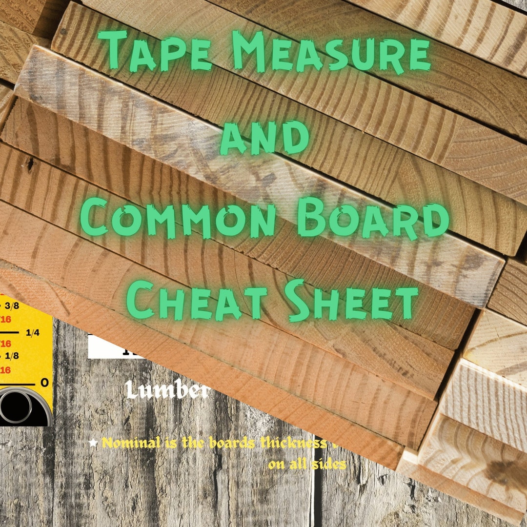 Tape Measure Fractions And Common Lumber Actual Measurements Etsy