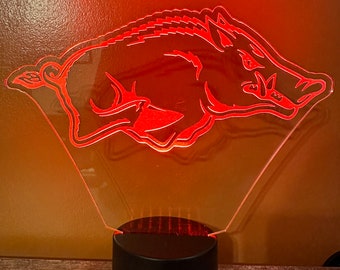 Arkansas State Razorback LED Desk Light - Etsy