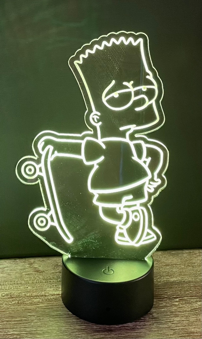 Bart Simpson Night Light - Etsy