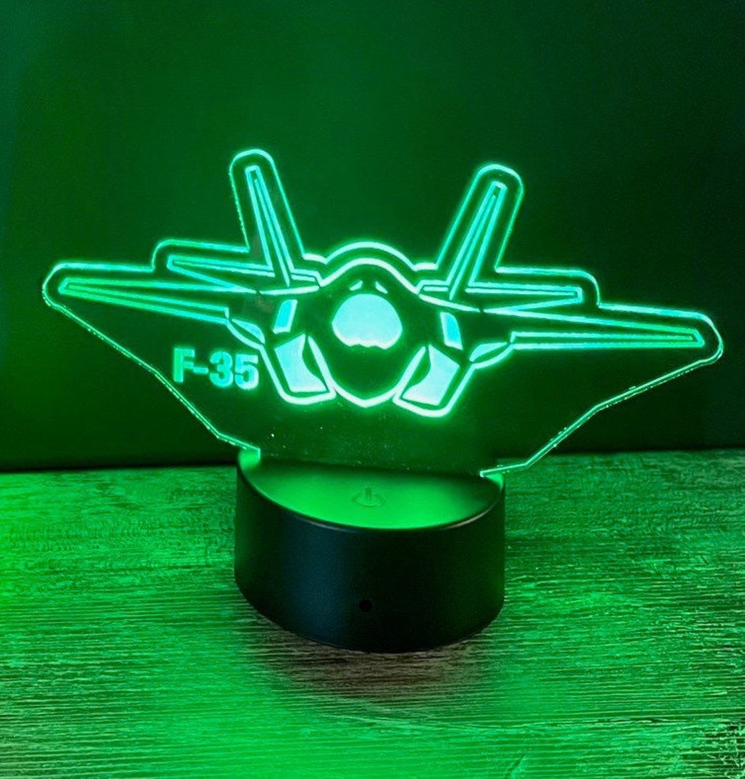 F35 Fighter Jet Night Light - Etsy