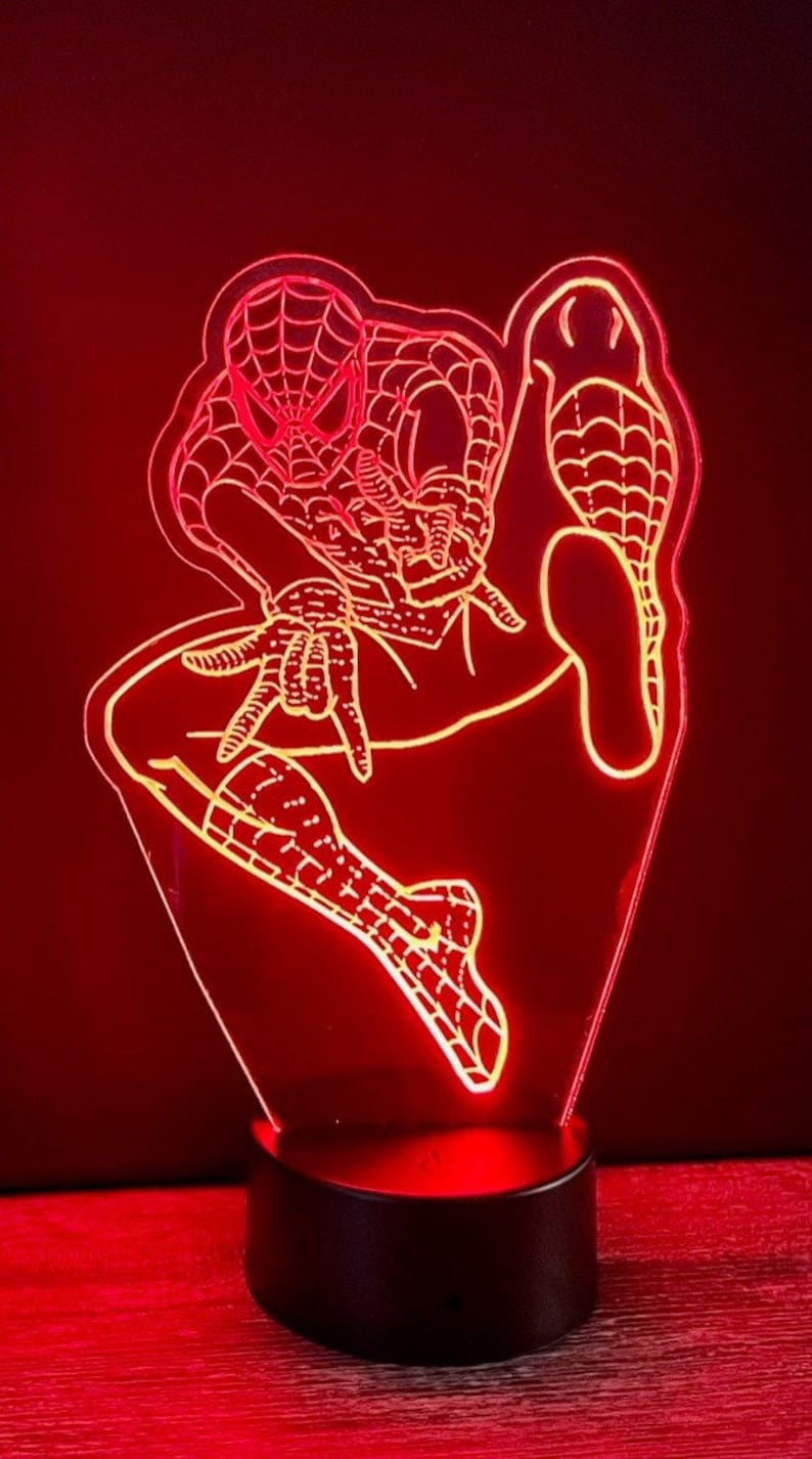 Spider Man Night Light - Etsy