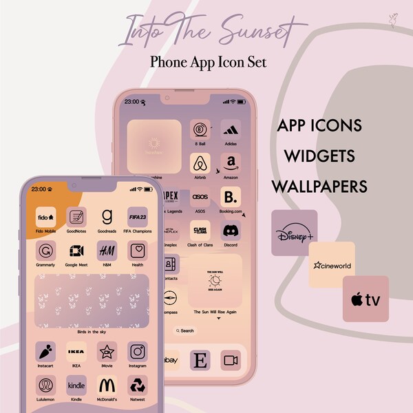 App Icons Sunset - Etsy