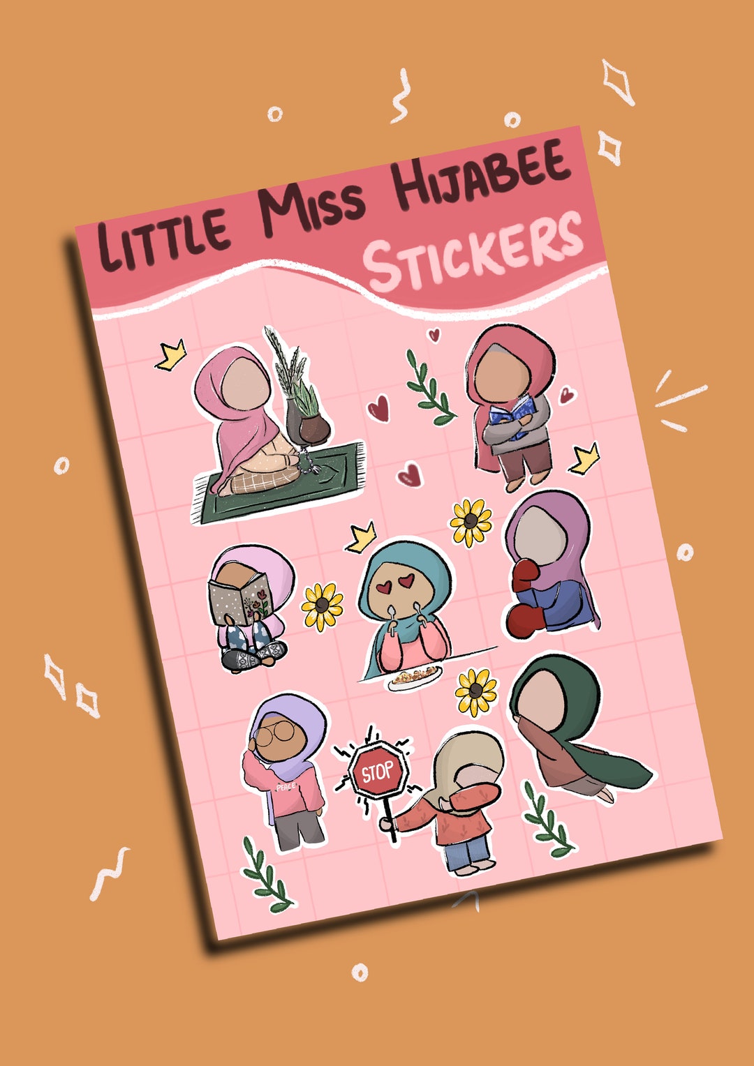Little Miss Hijabee Sticker Sheet I Hijabi Stickers - Etsy