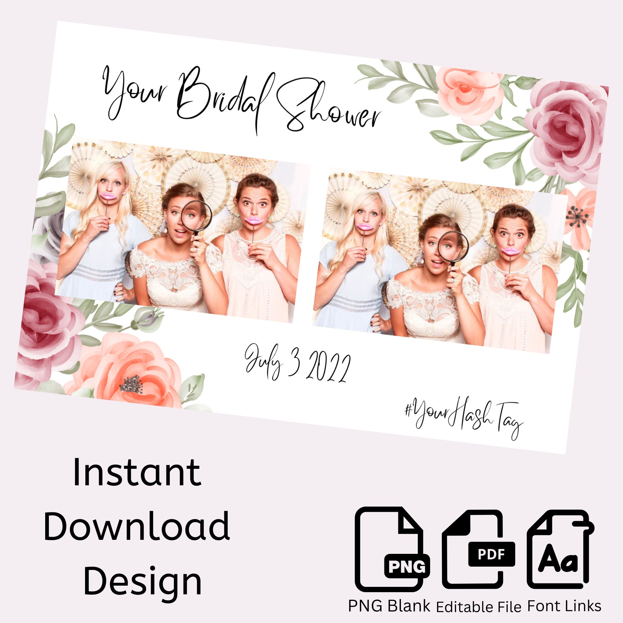 Custom Photo Layouts, Wedding Photo Booth Template, Template, 4x6 ...