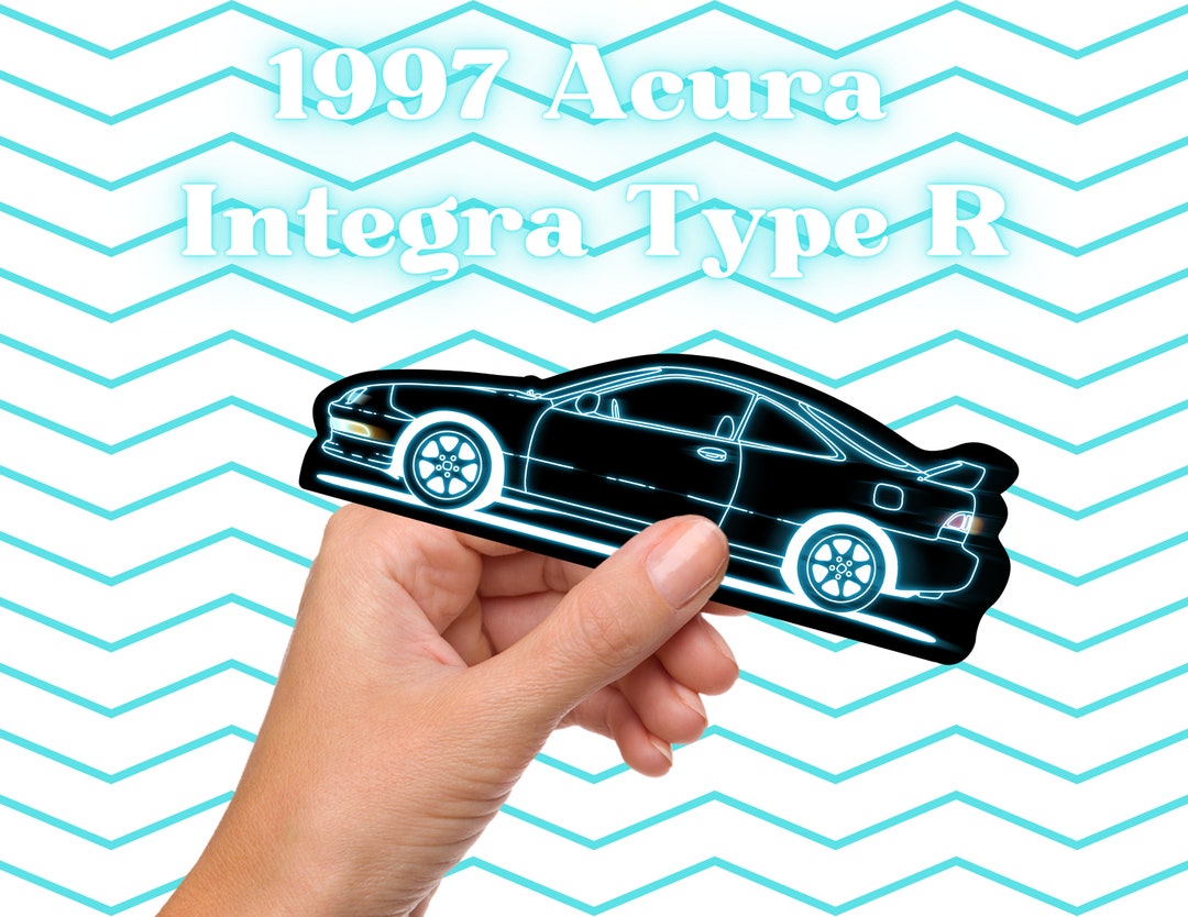 NEON 1997 Acura Integra Type R Sticker/magnet - Etsy