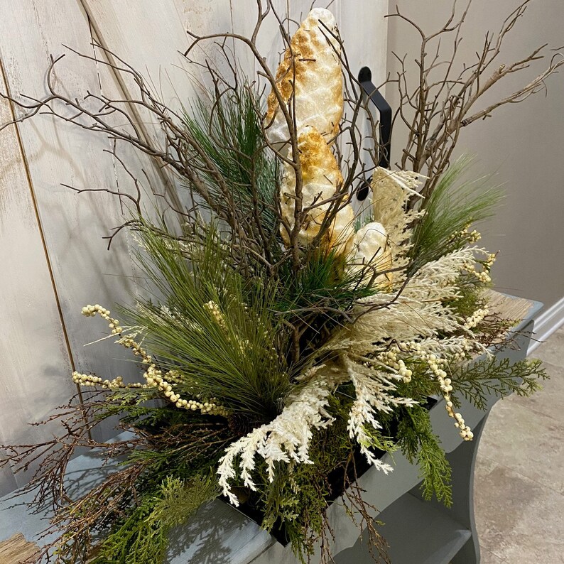 Mantel Piece, Winter Centerpiece, Pine Cone Centerpiece. - Etsy