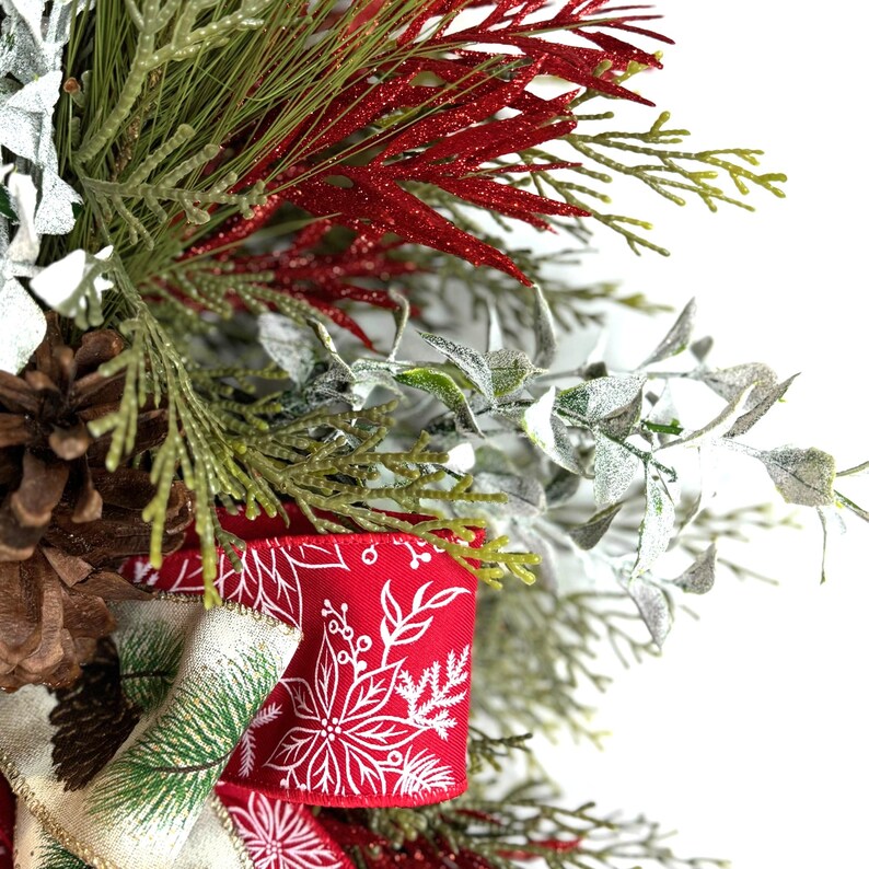 Pinecone Christmas Swag: Rustic Holiday Door Decor - Etsy