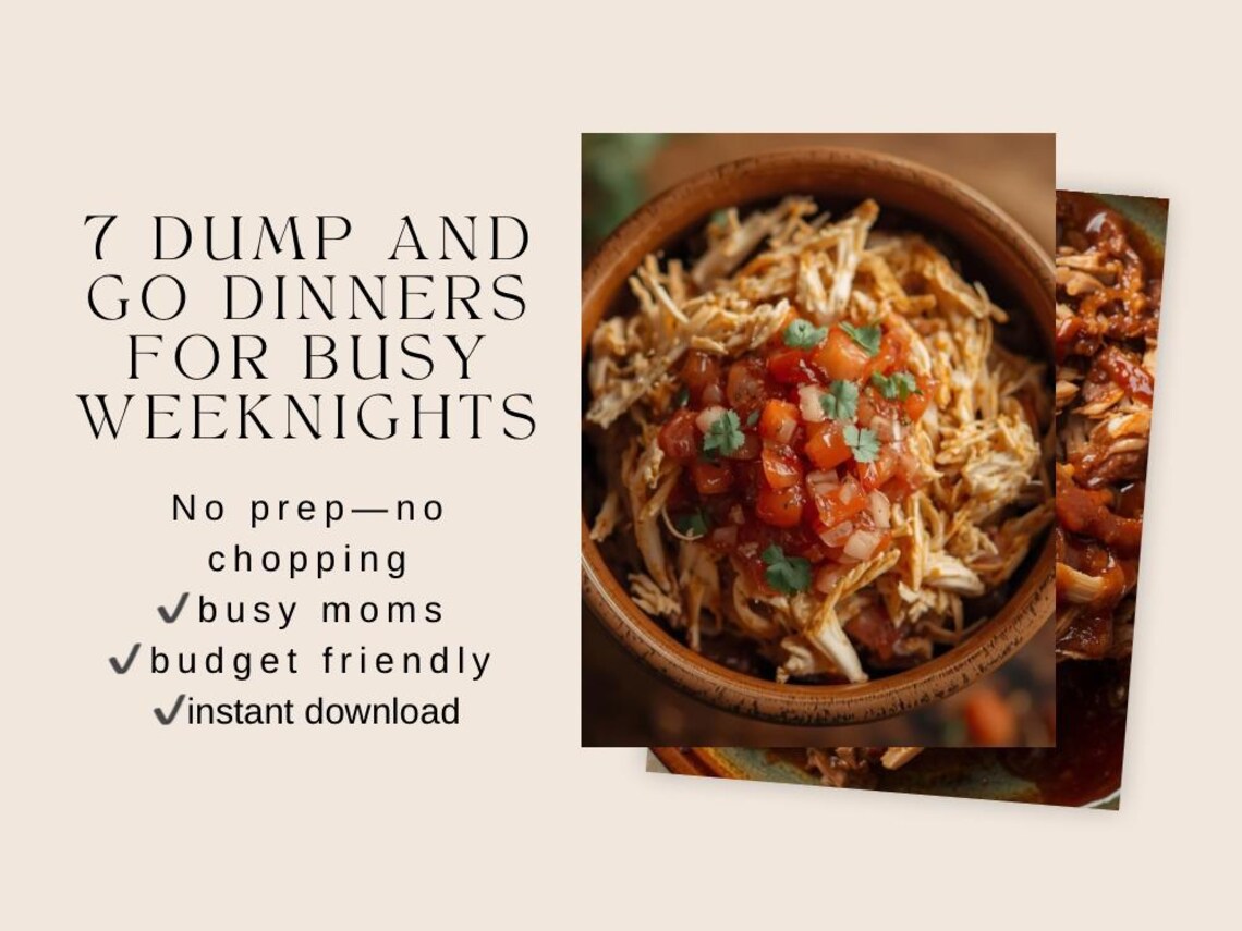 7 Dump and Go Dinners | Busy Weeknight Meals | Printable PDF | Cheap ...