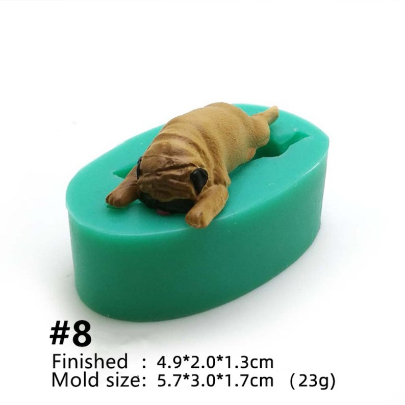 3D Dog Silicone Mold | Cake Decor Mousse Mold | Mold for Candle Soap ...