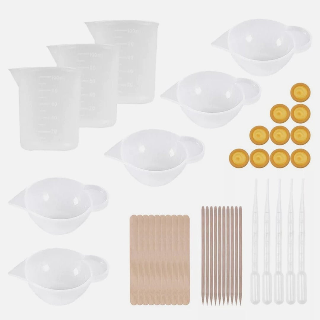 43PCS Resin Silicone Mixing Cups Kit - Etsy