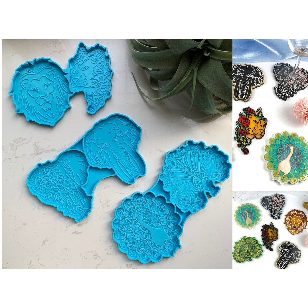 2 in 1 Animal Silicone Molds Resin Coaster Mold Baking Mold - Etsy