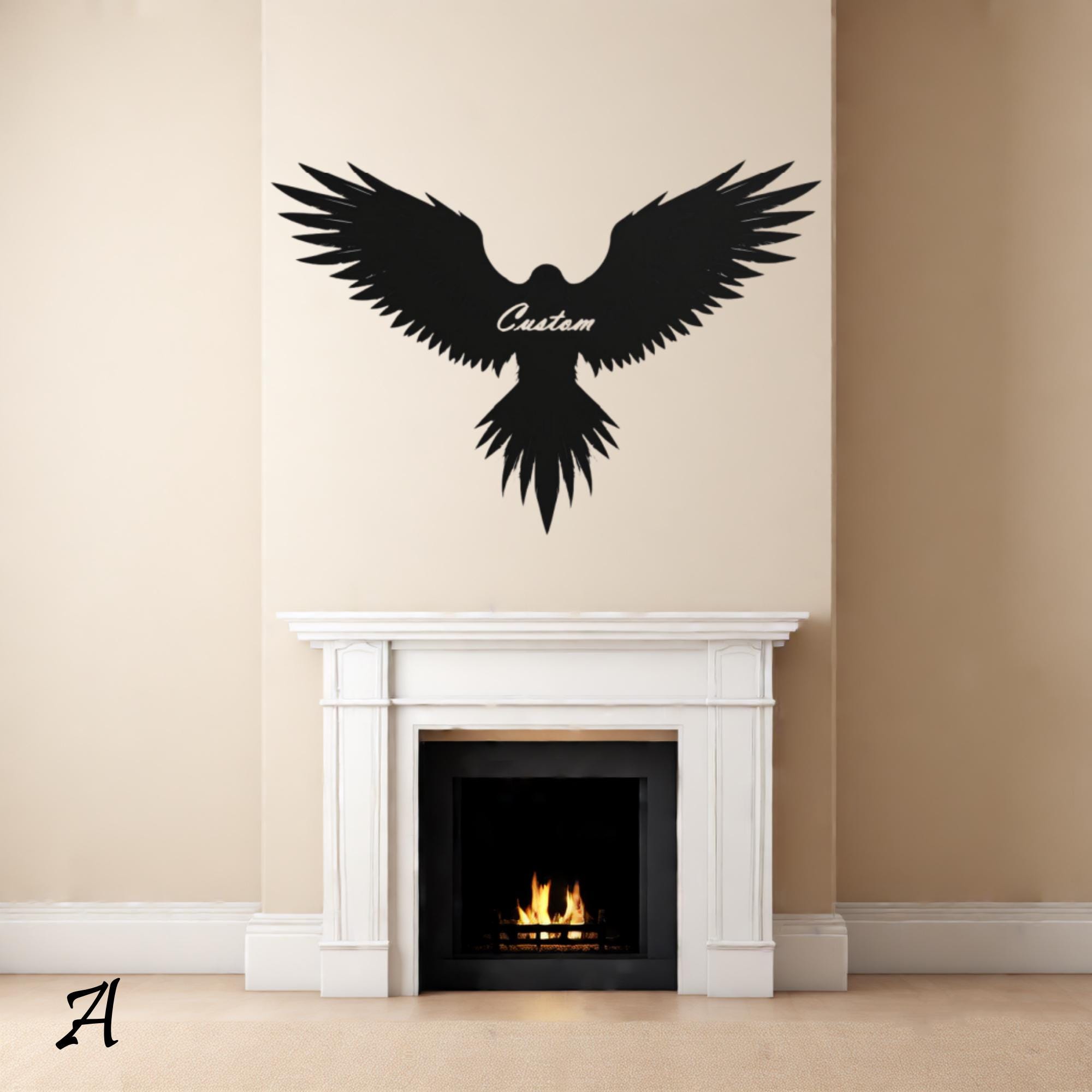 Raven Metal Wall Art, Viking Raven Decor, Black Raven, Black Crow Raven ...
