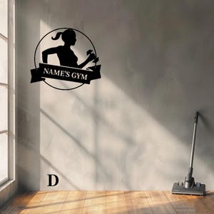 Custom Metal Gym Sign, Personalized Powerlifting Sport Metal Wall Art ...