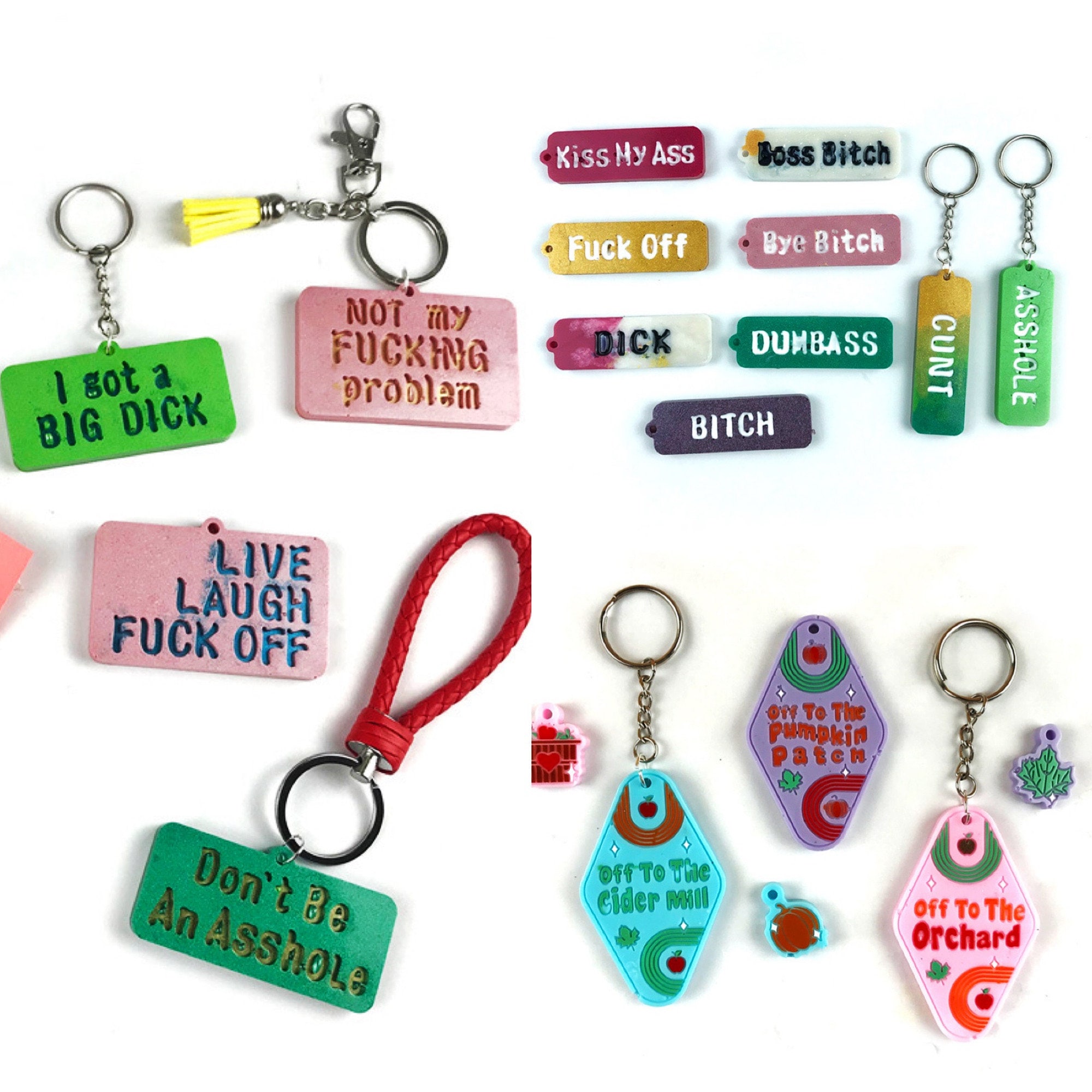 Swear Words Moldbad Wordsletter Keychain Silicone Mold for - Etsy