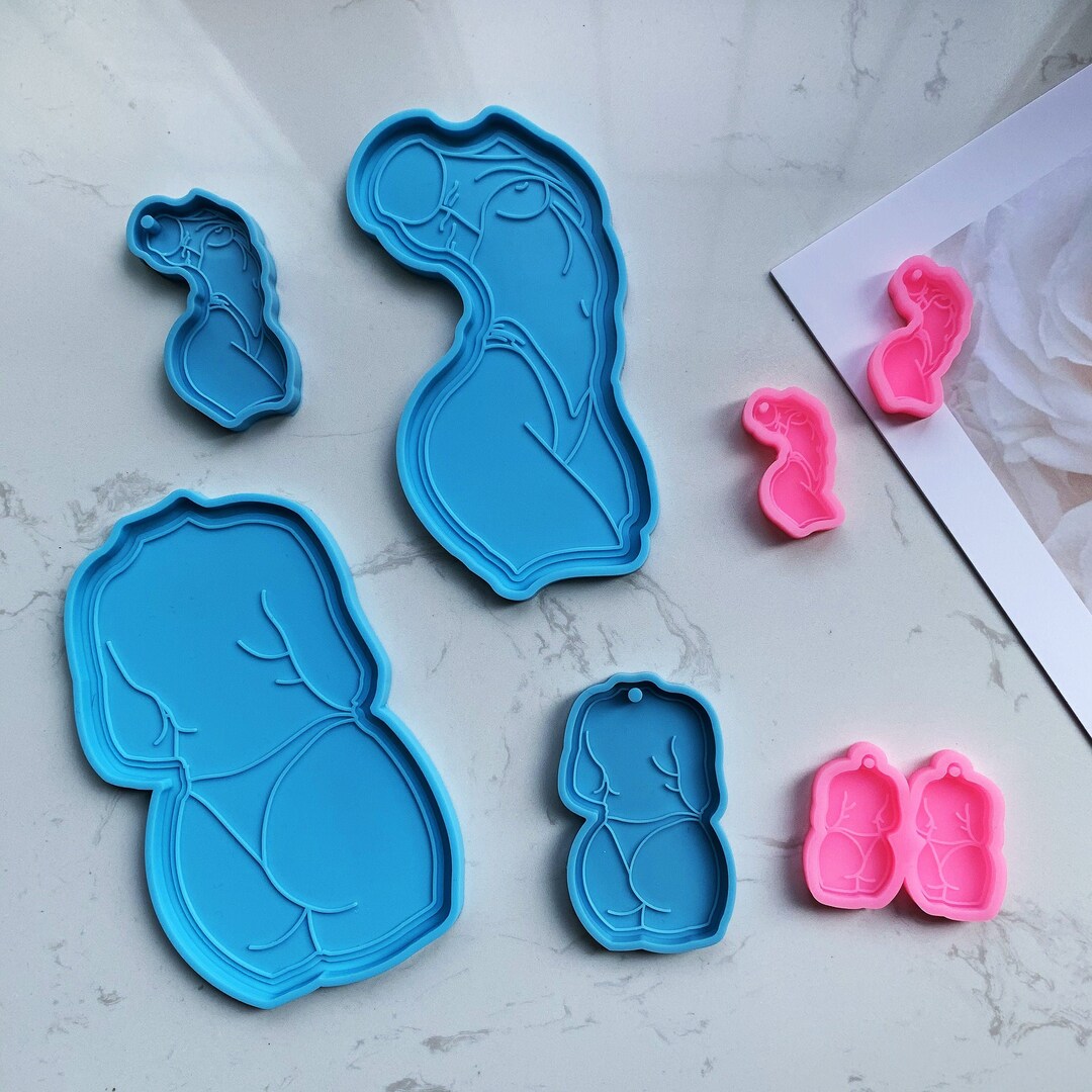 Skinny Female Body Keychain Silicone Mold | Goddess Coaster Mold ...