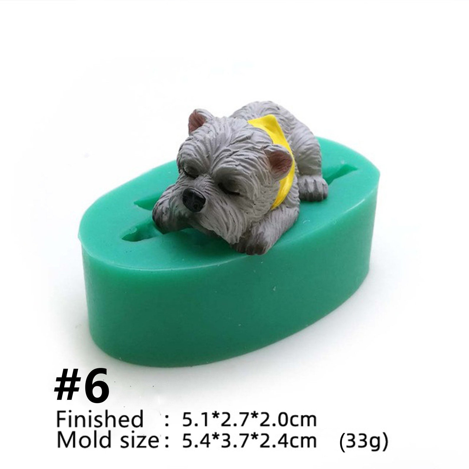 3D Dog Silicone Mold | Cake Decor Mousse Mold | Mold for Candle Soap ...