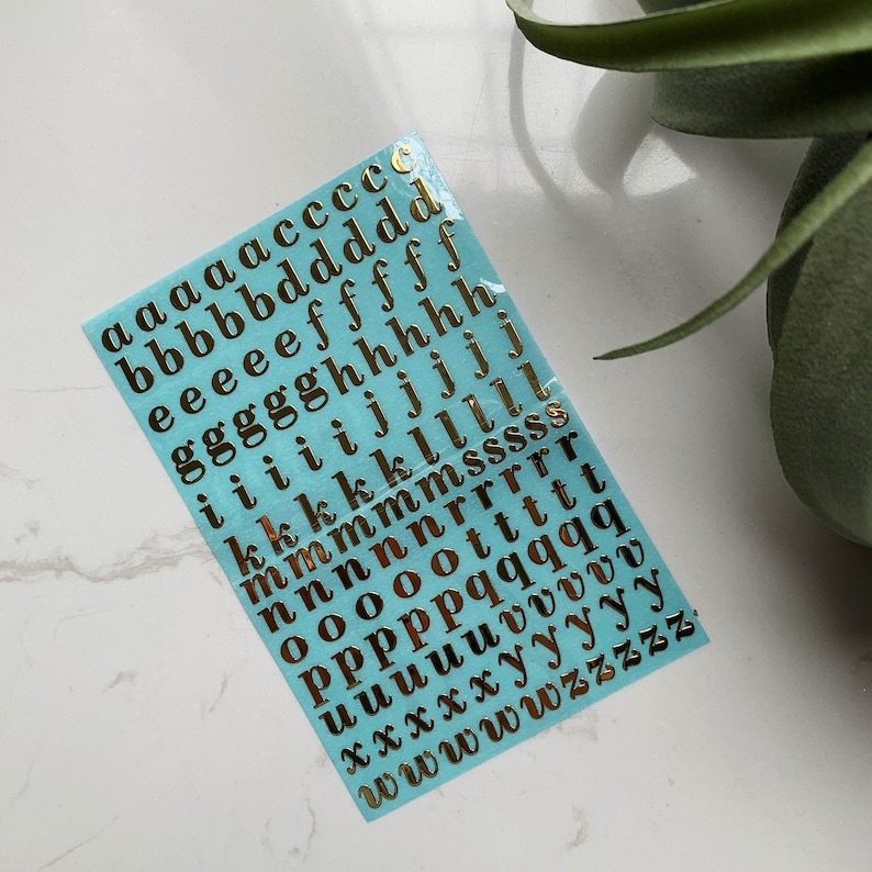 Small 26 Alphabet Letter Sticker | Letter Gold Stickers - Etsy