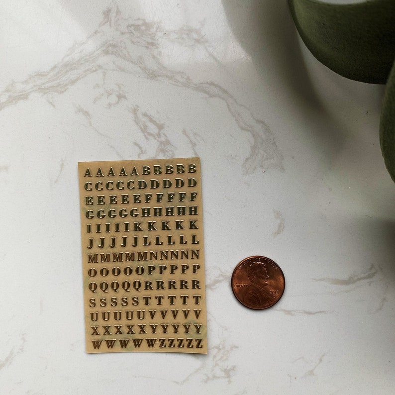 Small 26 Alphabet Letter Sticker | Letter Gold Stickers - Etsy