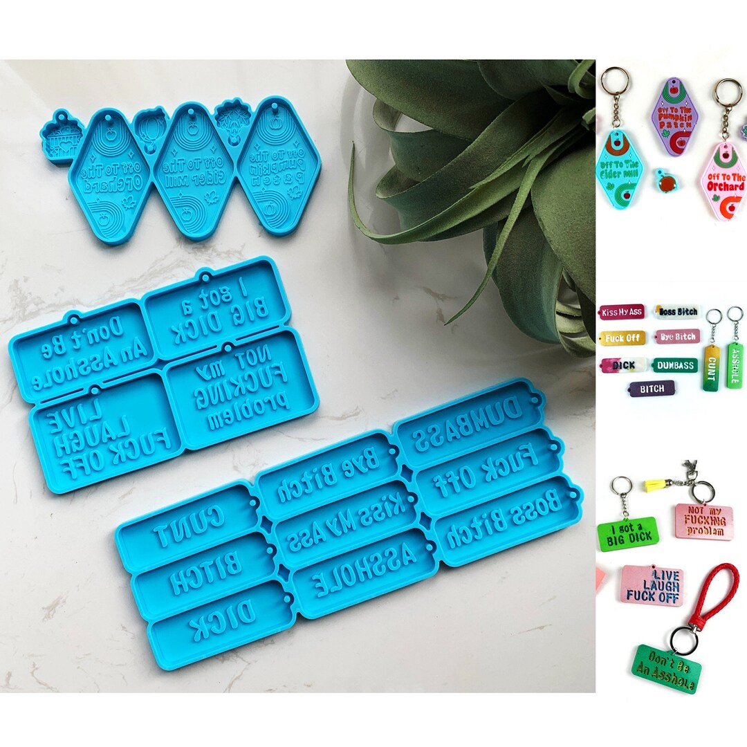 Swear Words Mold,bad Words,letter Keychain Silicone Mold for Resin,cool ...