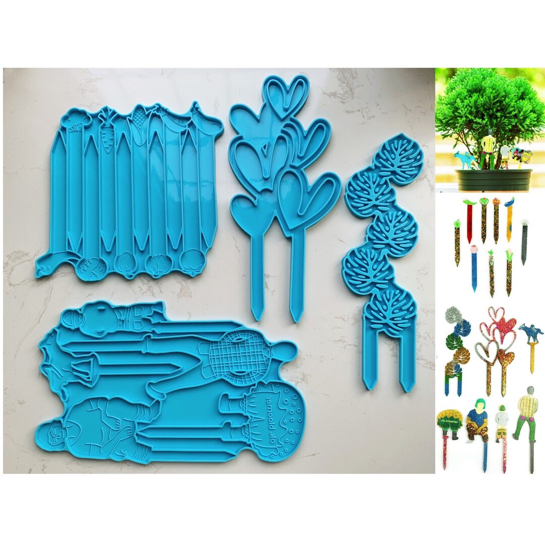 Nursery Plant Labels Resin Mold | Garden Tags Silicone Mold | Sign Mold ...