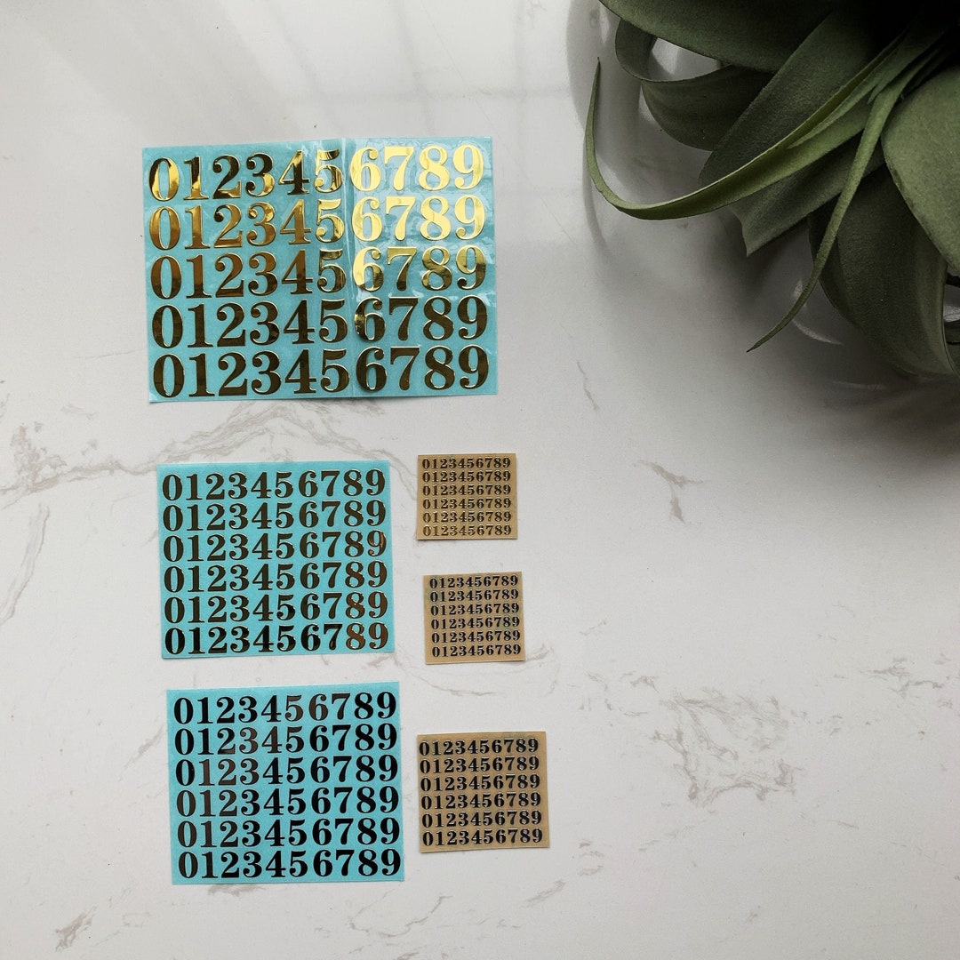 Mini Number Stickers | 3D Self-adhesive Nail Stickers | Small 26 ...