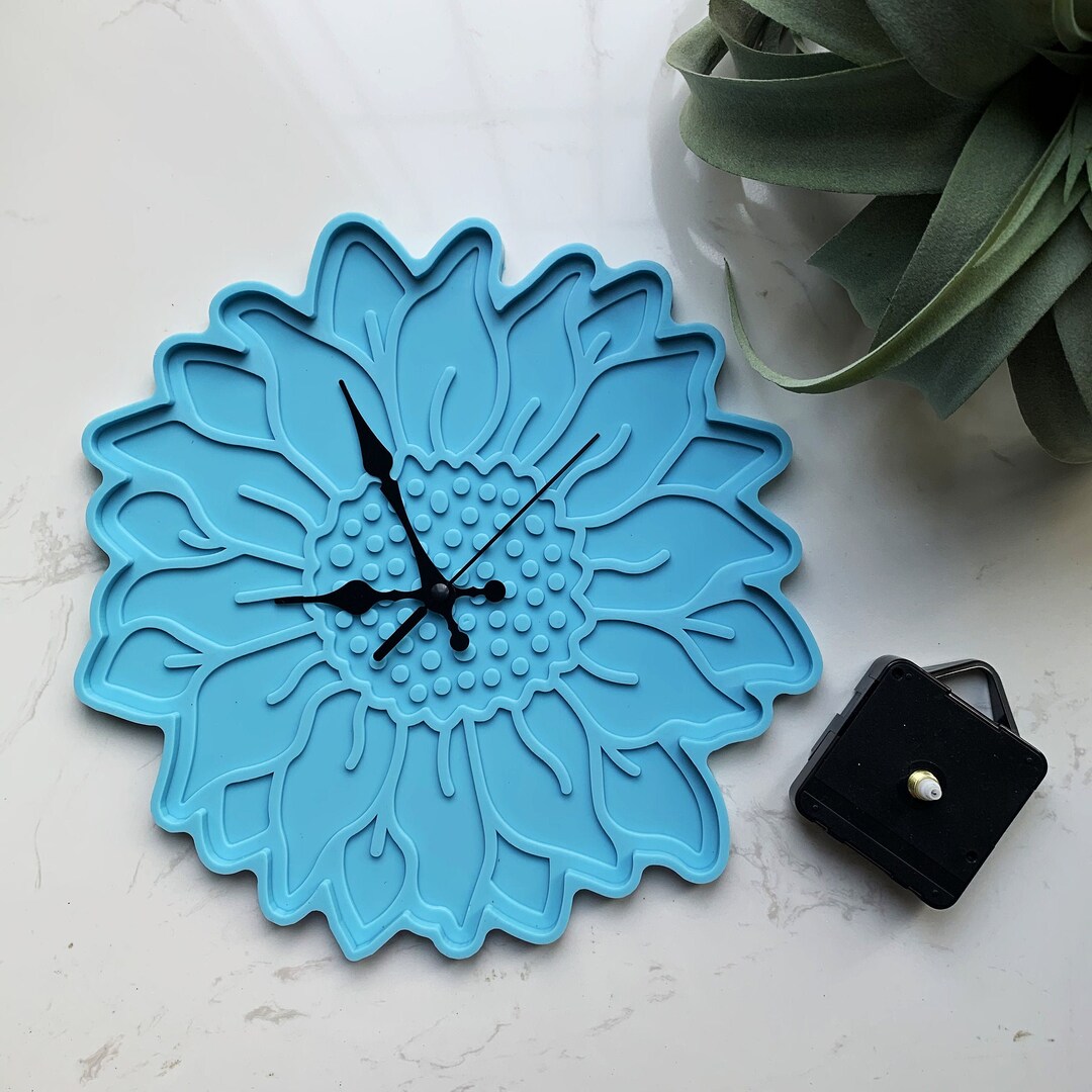 Clocks Made With the Mold | Large 9.5" Sunflower Tray Mold - Etsy