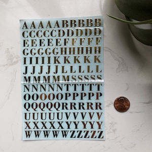 Small 26 Alphabet Letter Sticker | Letter Gold Stickers - Etsy