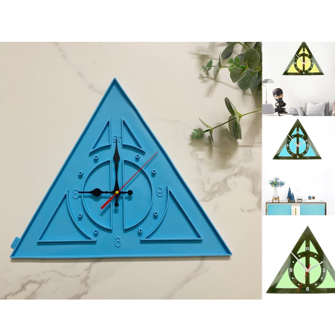Triangles Clock Made Set Resin Clock Mold Clock Movement - Etsy