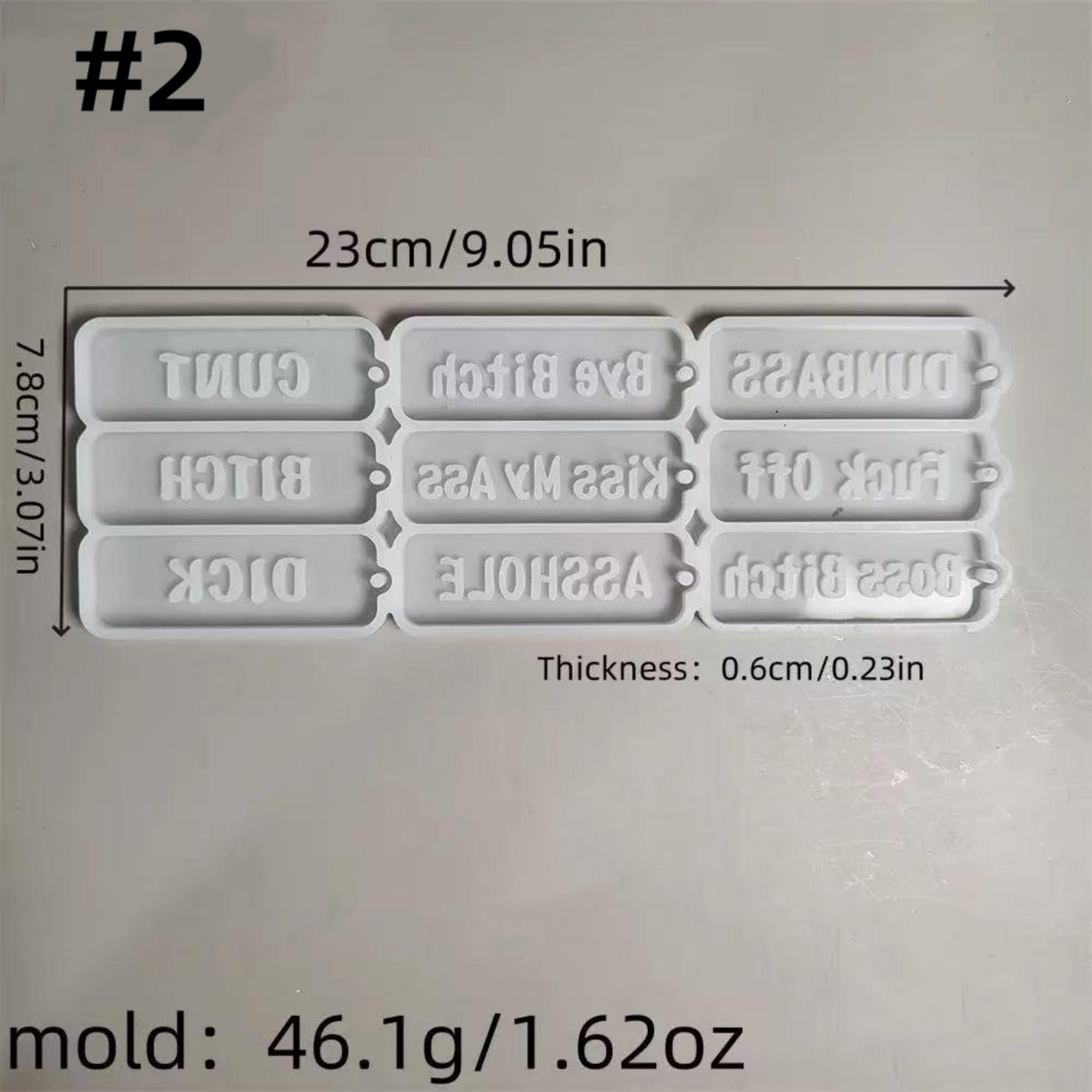Swear Words Mold,bad Words,letter Keychain Silicone Mold for Resin,cool ...