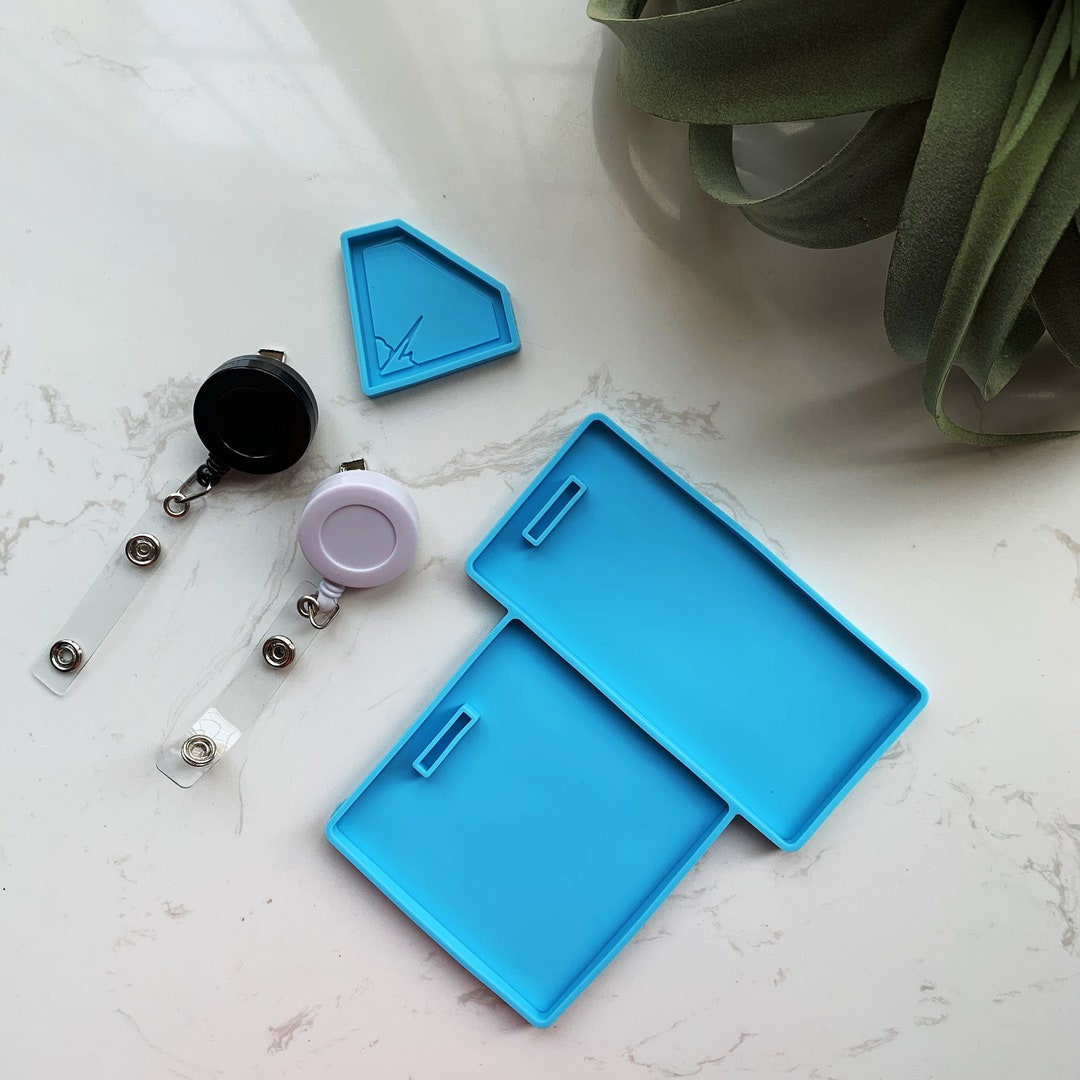 DIY Blank Medical Badge Mold | Black Plain Retractable Badge Reel ...