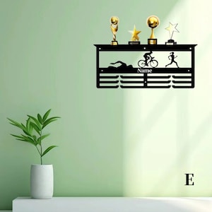 Custom Triathlon Medal Holder, Custom Triathlete Names, Color Medal ...