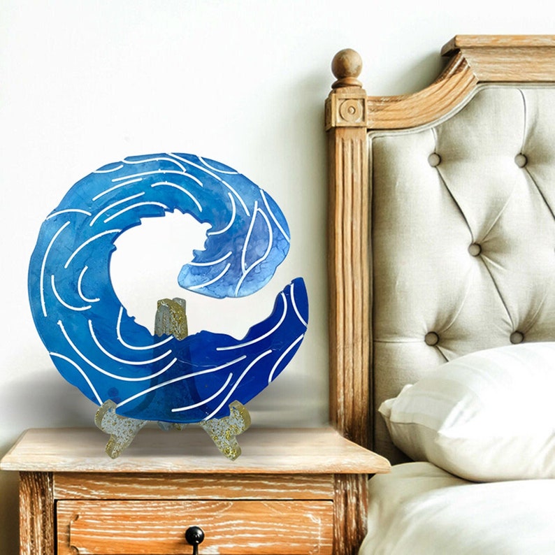 Ocean Wave Decoration Mold | Round Shiny Silicone Mold | Home Decor ...