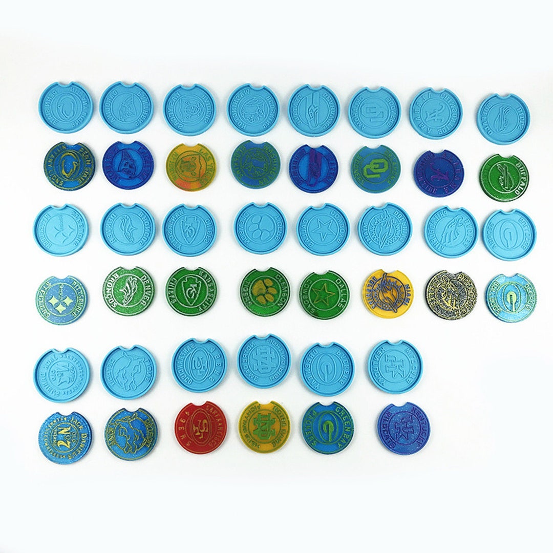 22pcs Football Team Car Coaster Silicone Molds Set Coaster - Etsy