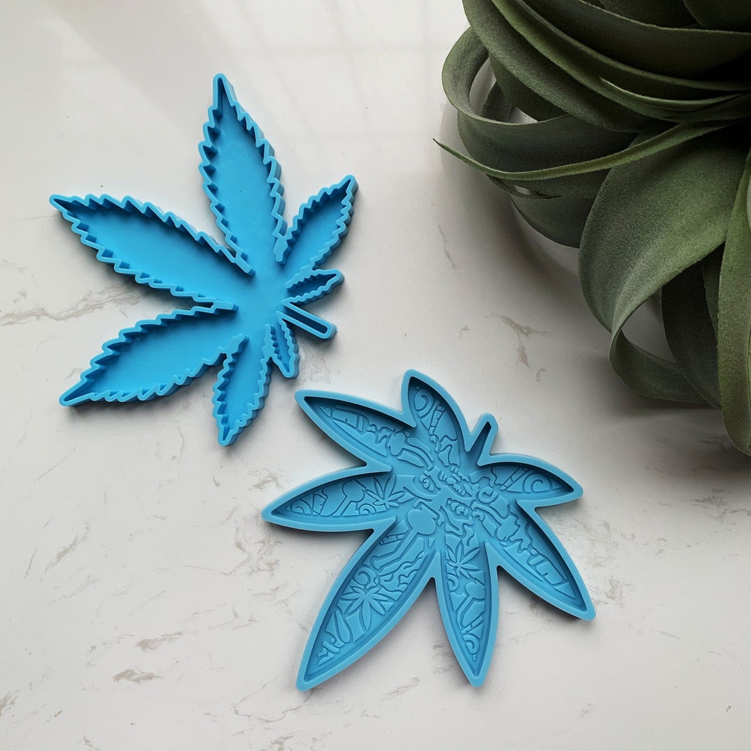 Weed Leaf Coaster Mold | Leaf Silicone Mold | Coffee Mat Mold - Etsy