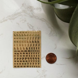 Small 26 Alphabet Letter Sticker | Letter Gold Stickers - Etsy