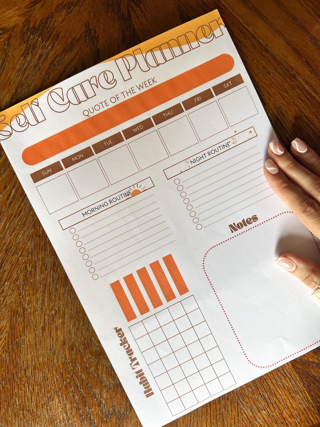 Printable Weekly Self Care Planner Digital Download - Etsy