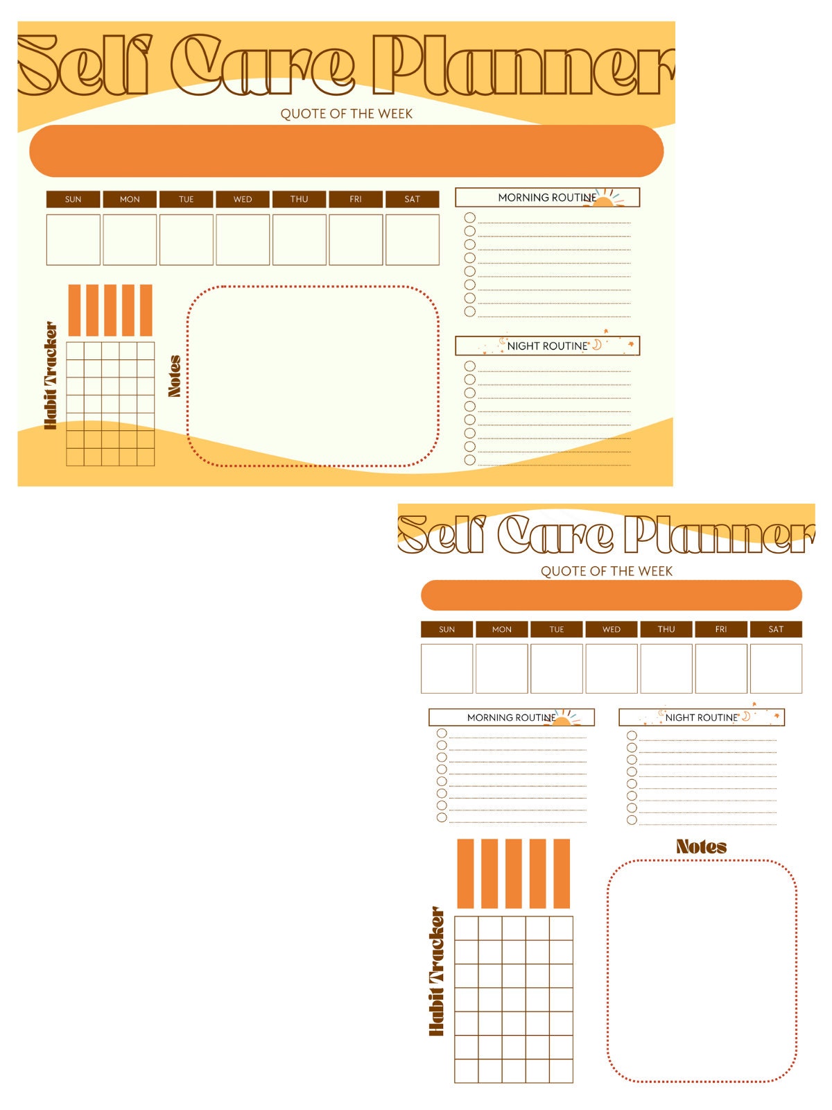Printable Weekly Self Care Planner Digital Download - Etsy
